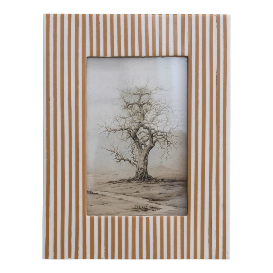 Vertical Striped Resin Photo Frame – Down Home by DeBoers