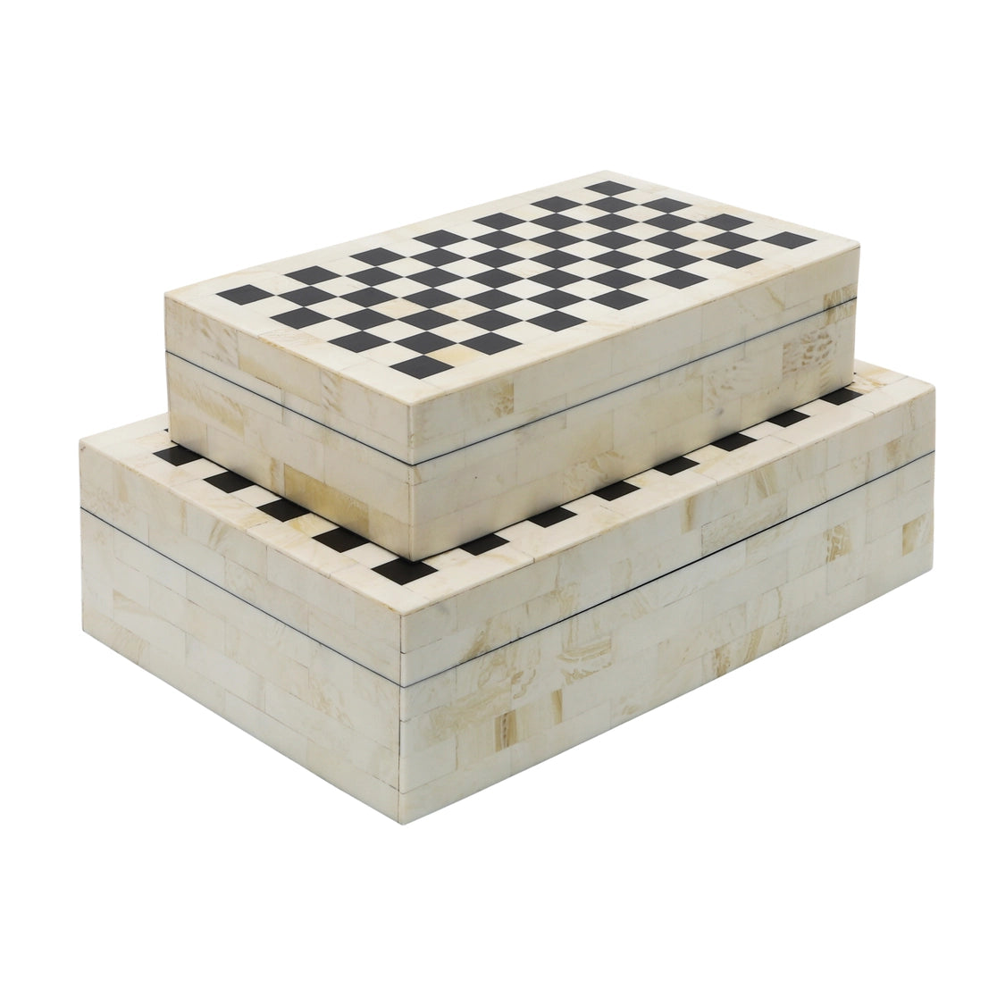 Black & Ivory Checkered Boxes - 2 Sizes – Down Home by DeBoers