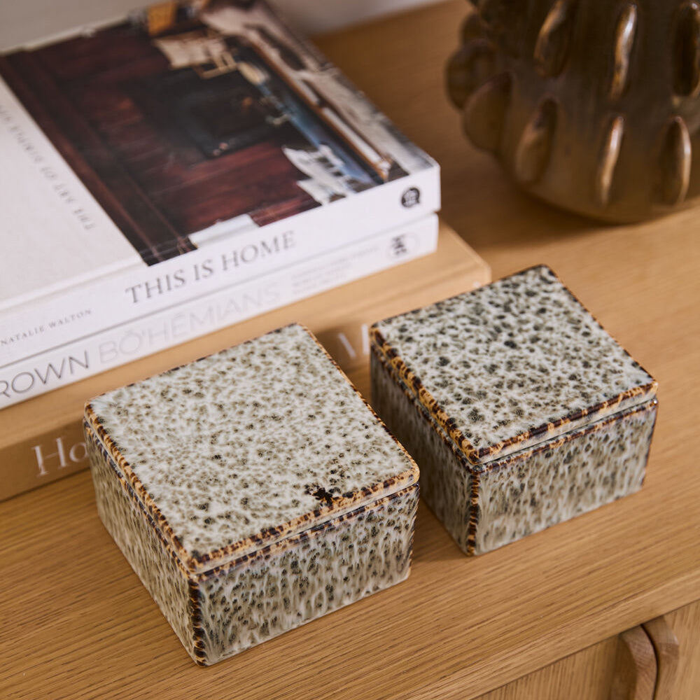 Ceramic Trinket Box with Lid - 2 sizes – Down Home by DeBoers