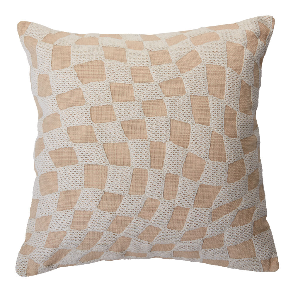 Uneven Checkered Pillow – Down Home by DeBoers